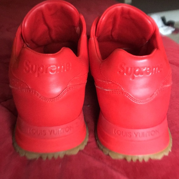 Supreme | Shoes | Rare Louis Vuitton X Supreme Red Leather Runners ...